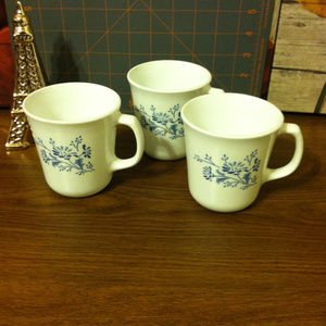 Corningware | Dining | Corning Ware Colonial Mist Blue Pattern Cups ...